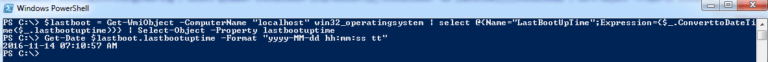 Get Last Patch Date Remotely Using Powershell Itomation
