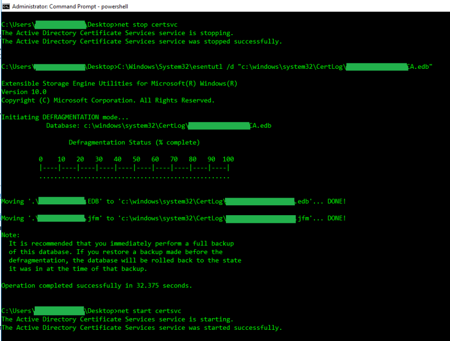 Microsoft CA Database Cleanup – iTomation