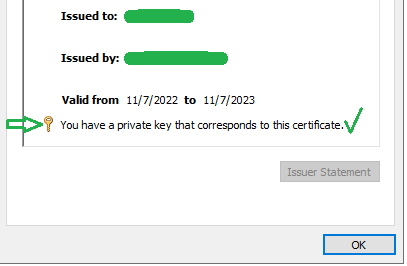 Windows Certificate is Missing its Private Key – iTomation