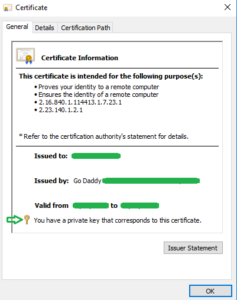 Windows Certificate is Missing its Private Key – iTomation