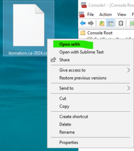 Generate CSR on Windows Server – iTomation